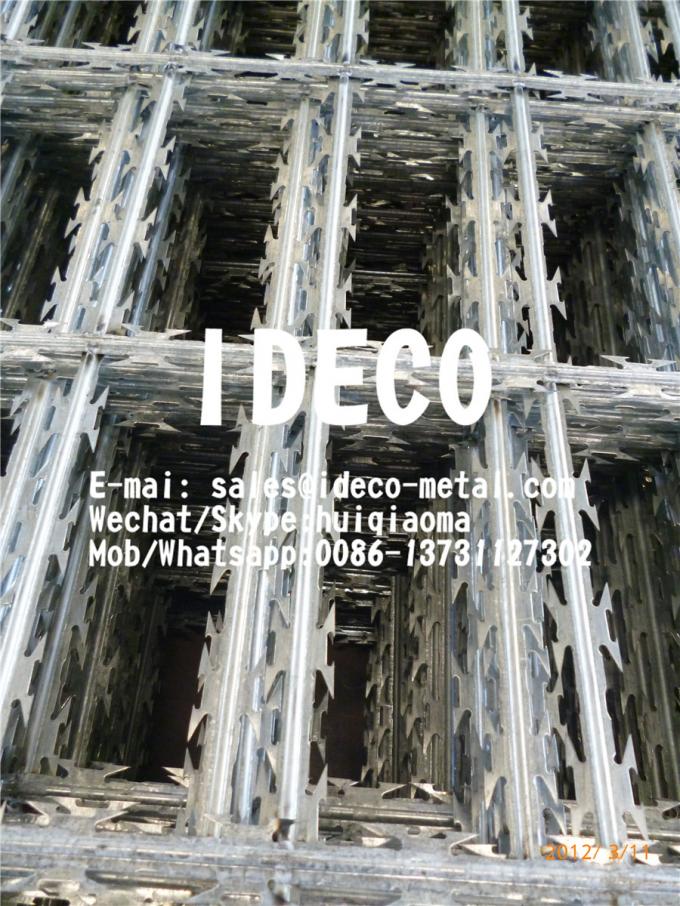 Square/Rectangle Opening Welded Ripper Razor Mesh Fencing, Prison High ...