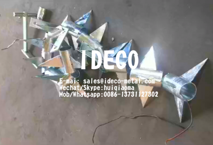 Rotary/Rotating Spikes Wall Security Toppings, Aluminium Single Rota ...