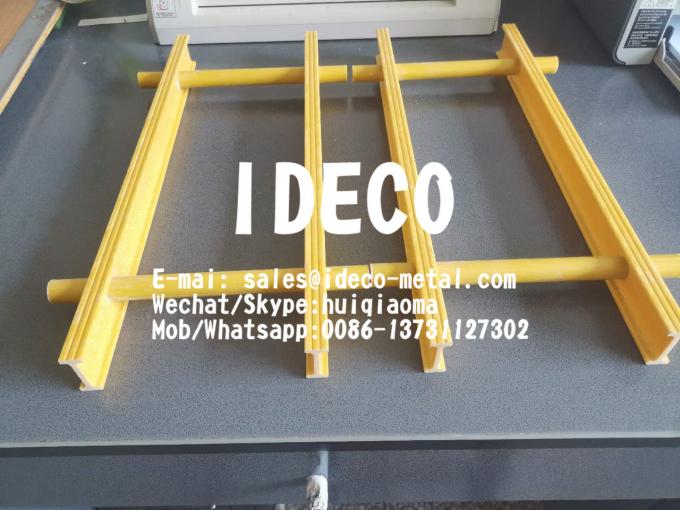 Pultruded I-Bar FRP Gratings, Fiberglass Grating Deck for Cooling Tower ...