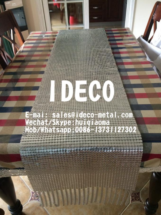 Metallic Table Cloths, Aluminum Sequin Mesh Fabric Cloth, Flexible ...