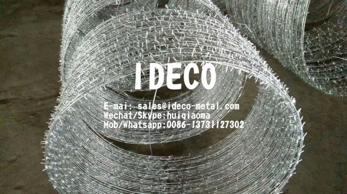 Concertina Barbed Wire, Single Strand Barbed Wire Concertina Coil, High ...