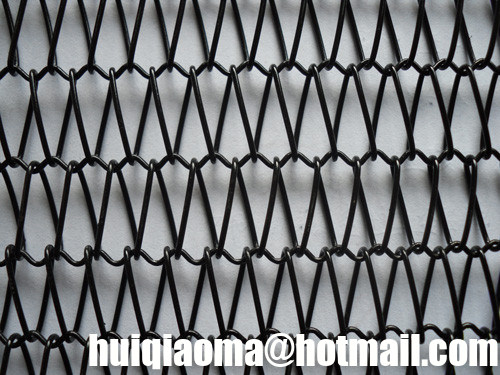 Round Wire Helix Woven Mesh for Curtain Wall,Conveyor Belt Spiral ...