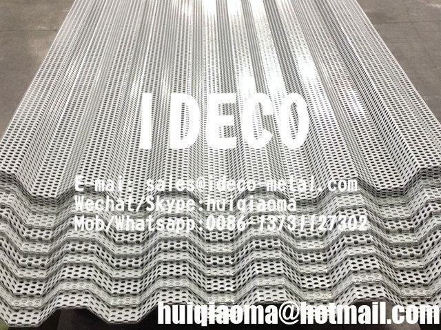 Metal Corrugated Perforated Sheet Screen for Profiled Roof/Decking/Wave ...