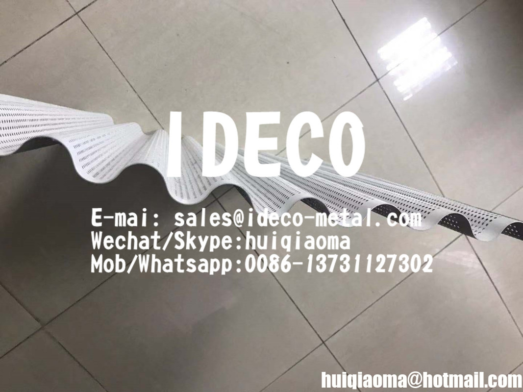 Stainless Steel or Aluminum Arch/Wavy/Corrugated Perforated Metal ...