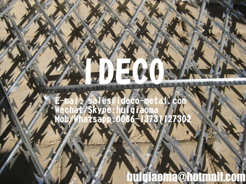 Welded Ripper Razor Mesh Fences, Barbed Flat Wrap Welded Mesh, Razor ...