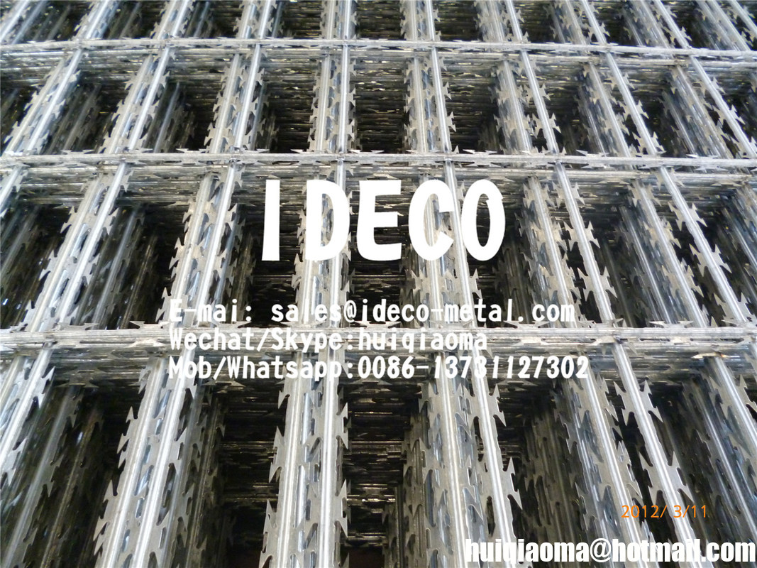 Rectangular Opening Welded Razor Blade Mesh Fencing, Straight Razor ...