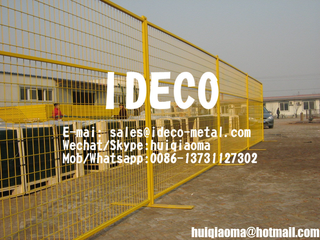 Temporary Construction Fences with Steel Base, Portable Fencing ...