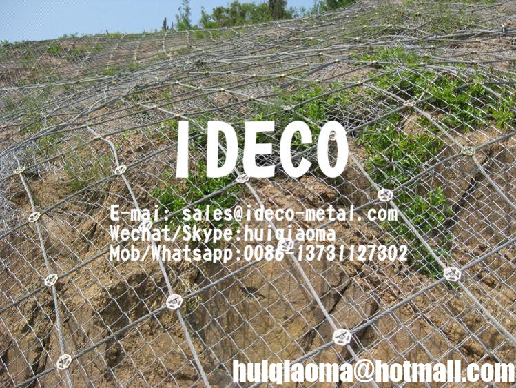 Diagonal Wire Cable Nets for Rockfall Protection, High Tensile Steel ...