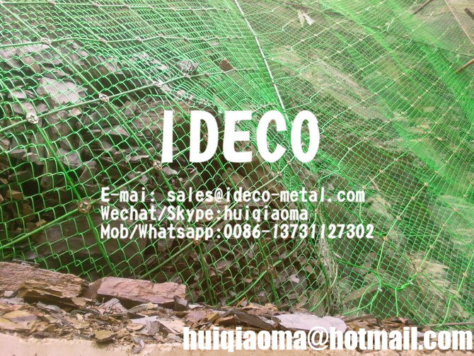 Flexible Wire Rope Rockfall Nets, Wire Mesh Drapery, PVC-coated ...