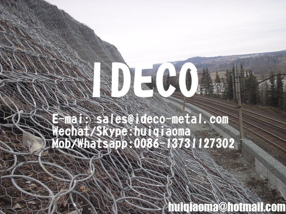 Rockfall Barrier Ring Nets, Slope Rockfall Protection, Railway Slide ...