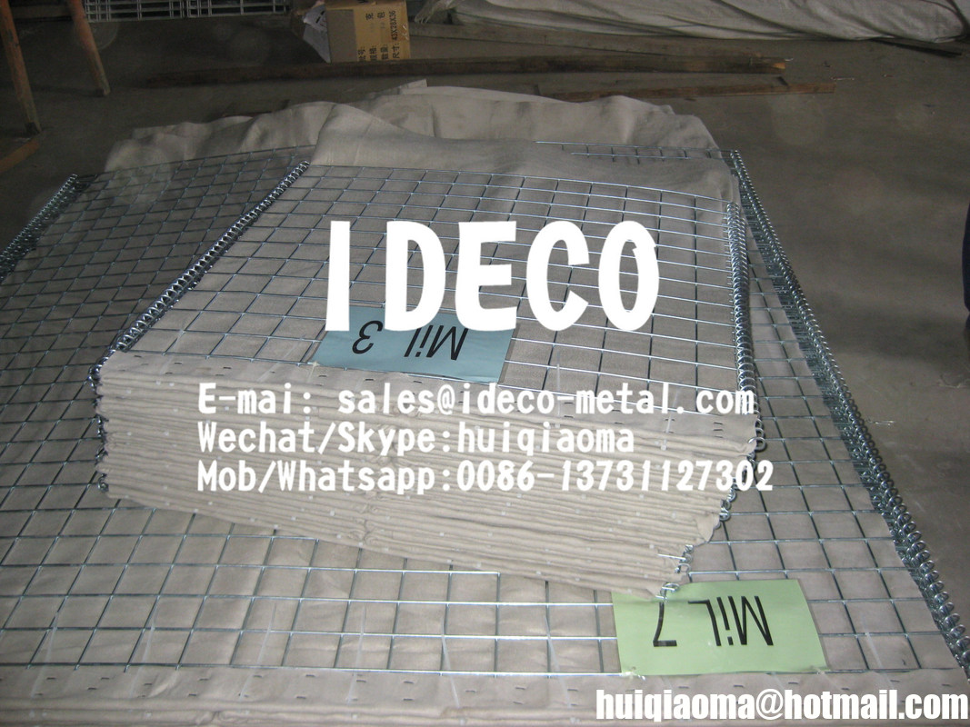 Hesco Flood Barriers, Fast Deployed Gabion Baskets, Foldable Gabion ...