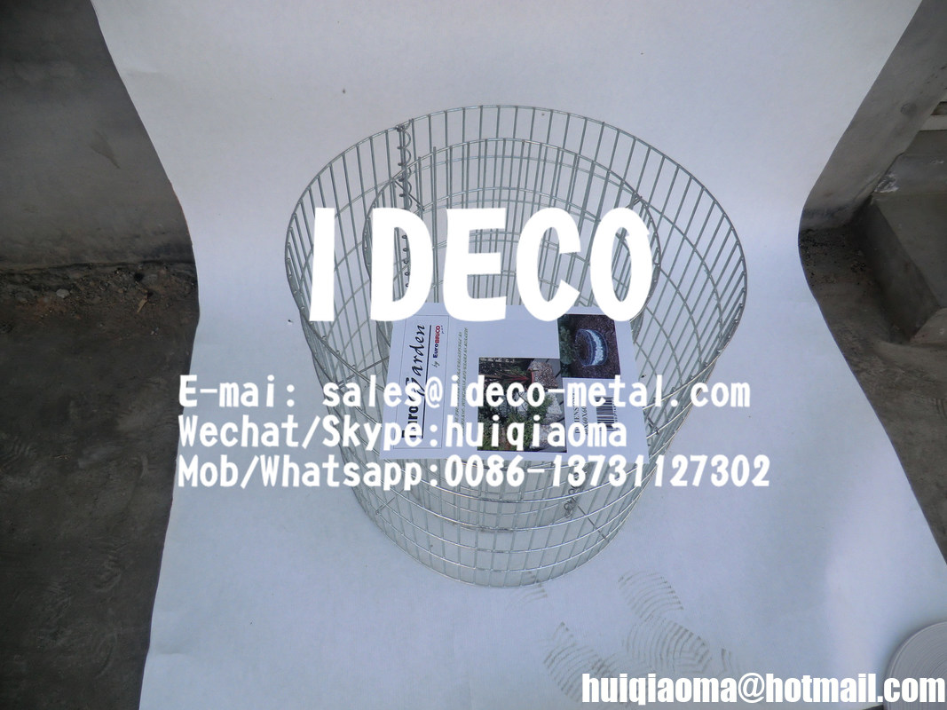 Plant Support Round Gabion Boxes, Landscaping Welded Wire Cage Planters ...