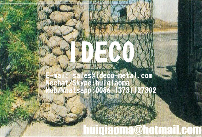 Hexagonal Wire Netting Sack Gabion Mesh, Cylindrical Gabion Baskets ...