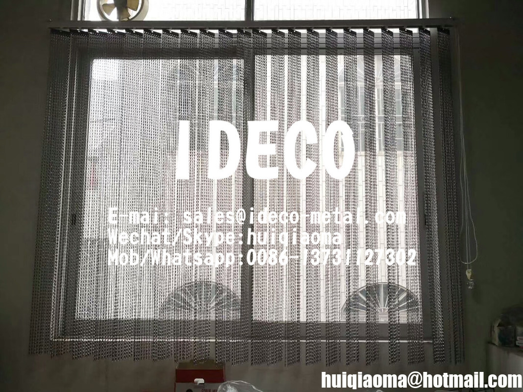 Retractable Decorative Chain Link Blinds Curtains, Aluminium Link Chain ...