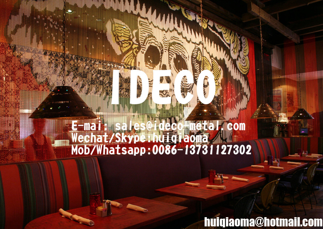 Decorative Chain Link Curtains Room Divider, Craft Aluminum Chain Link ...