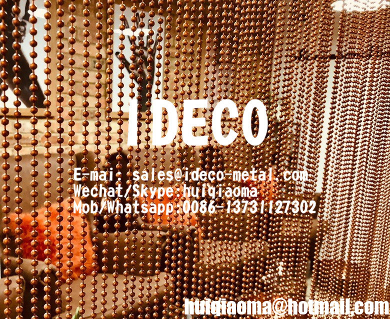 Metal Beaded Curtains, Ball Chain Curtain, Shimmer Screen, Door Beads ...