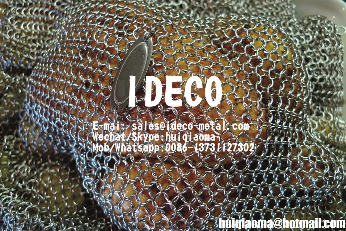 Easy Roast Stainless Steel Ring Chainmail Baking Cover for Meat, SS ...