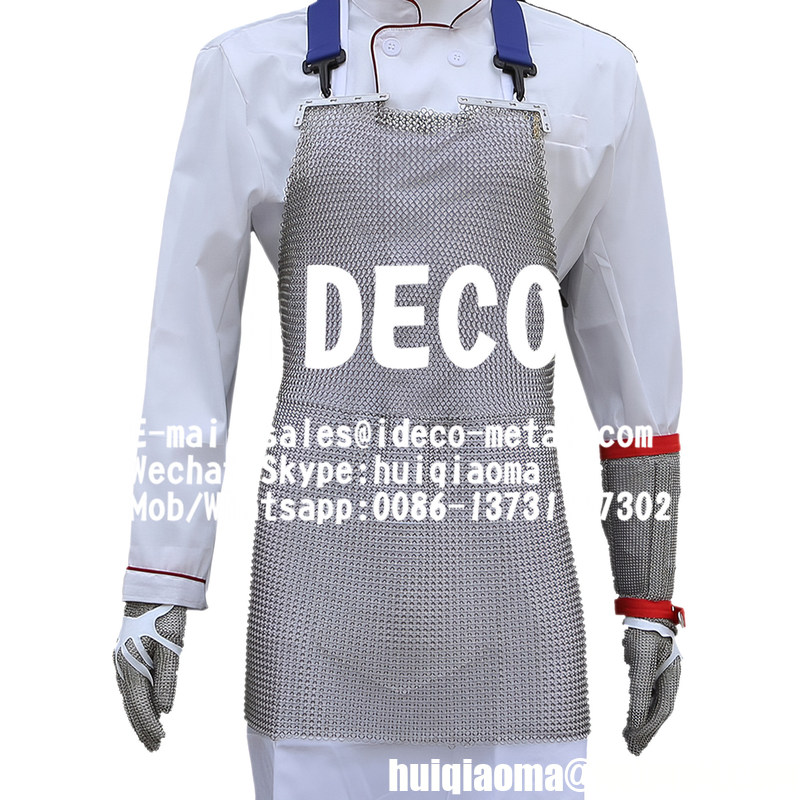 Stainless Steel Chain Mail Cut Resistant Apron, Chainmail Mesh Safety ...