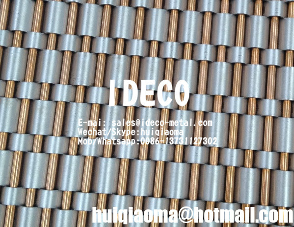 Opaque Architectural Wire Mesh Fabric, Channel Mesh Decorative Woven ...