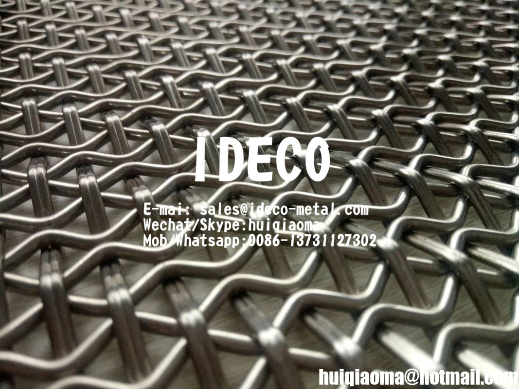 Cabinet Crimped Woven Mesh, Decorative Metal Mesh Column Cladding ...
