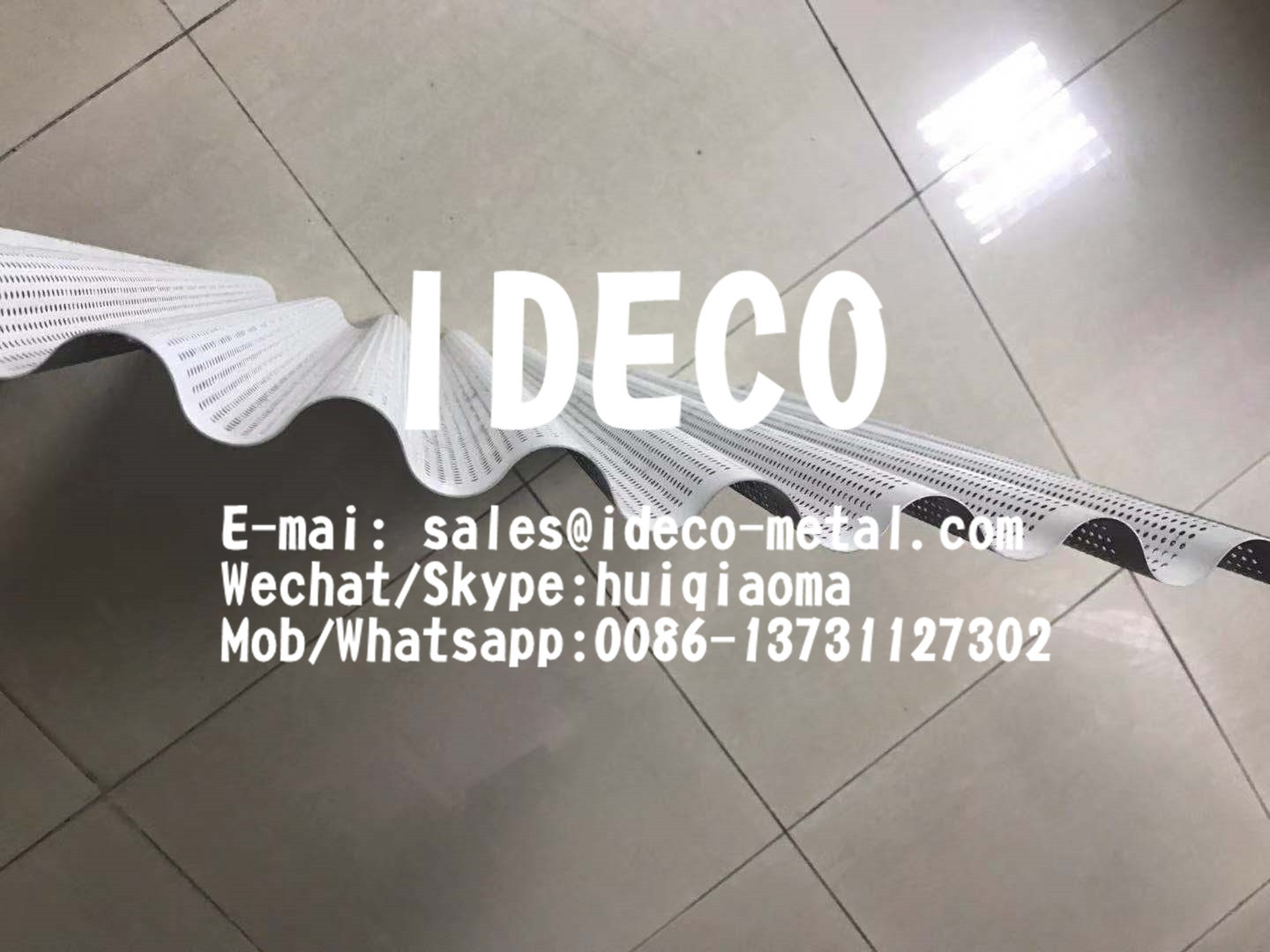 Stainless Steel or Aluminum Arch/Wavy/Corrugated Perforated Metal ...