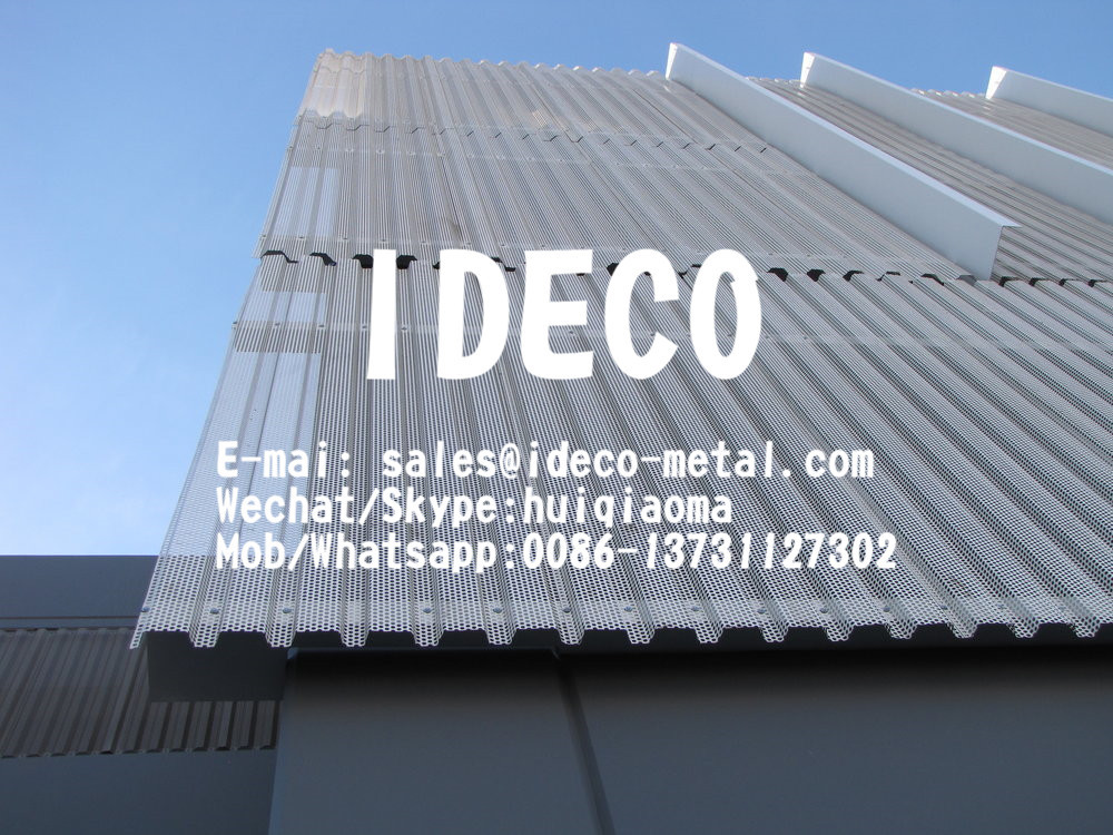 Corrugated Perforated Metal Sheet Panels for Architectural Sun Shading ...