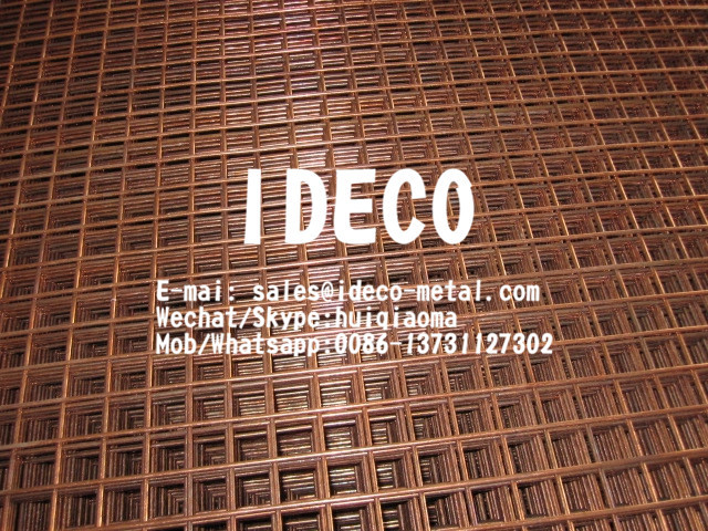 Self-Colour Fine Copper Coated Welded Wire Mesh, Red Copper Washed ...
