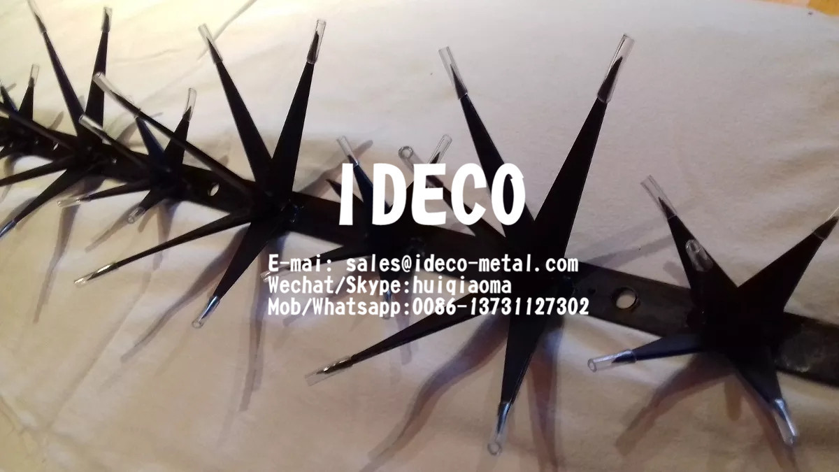 Black Powder Coated Super Wall Spikes, Flower type Wall Spikes, Razor ...