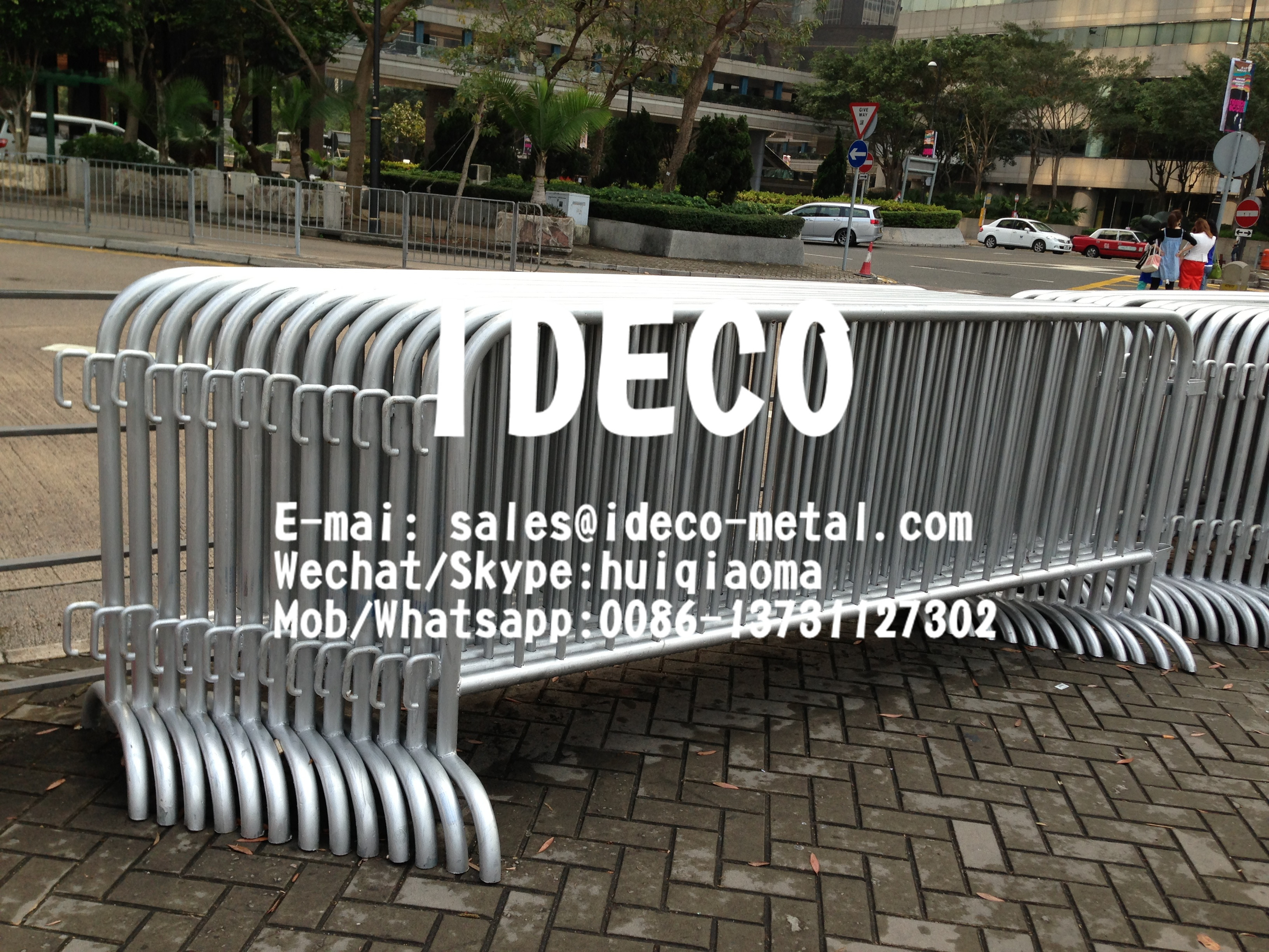 Stainless Steel Crowd Control Fence Barriers, Temporary Fencing ...