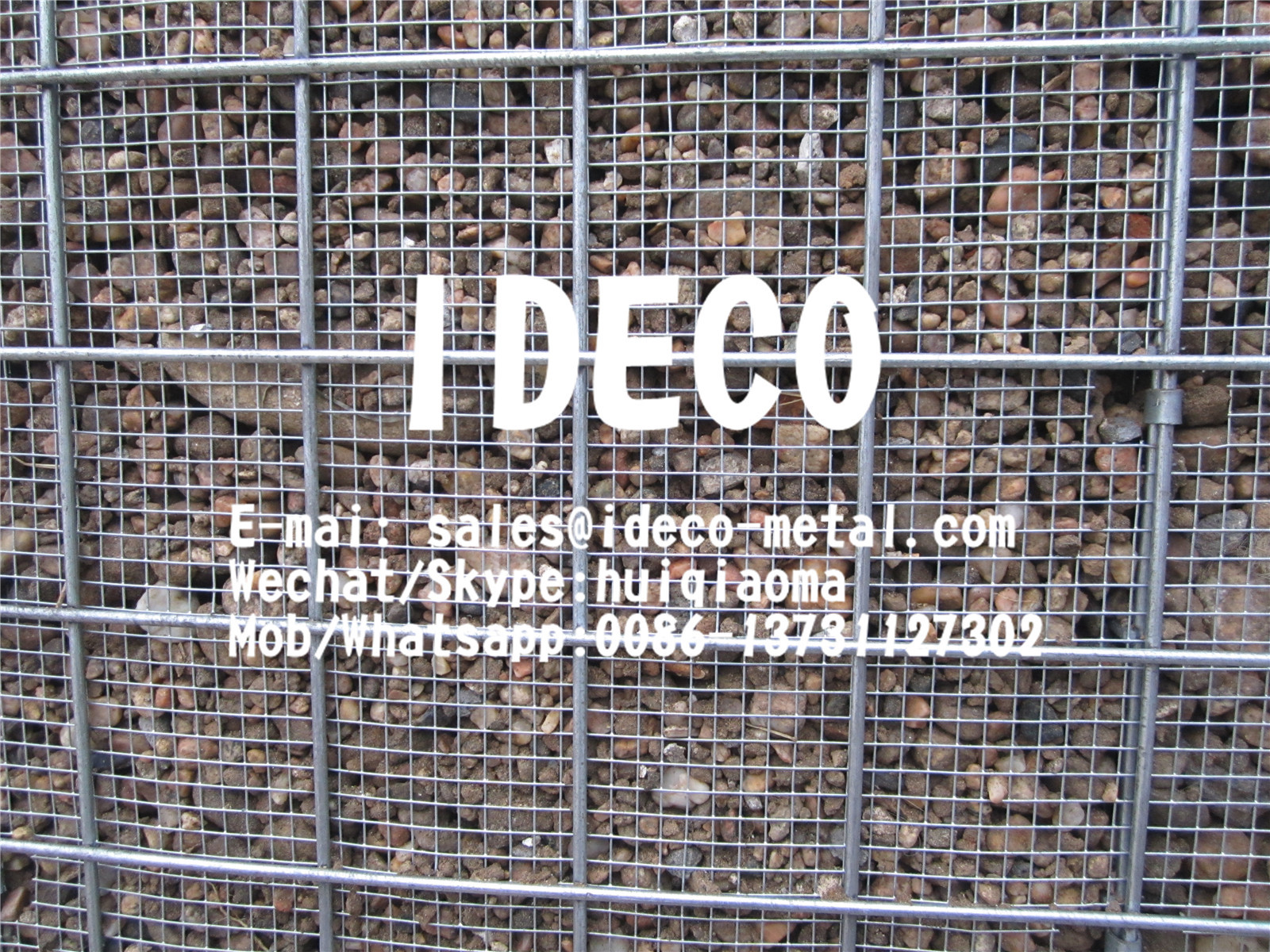 Garden Gabion Fences, Welded Wire Gabion Mesh Panels, Decorative Rock ...