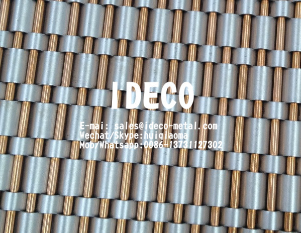 Opaque Architectural Wire Mesh Fabric, Channel Mesh Decorative Woven ...