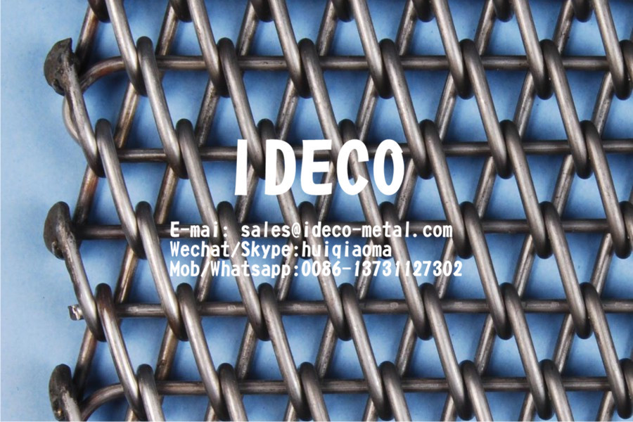 (Double) Rod Reinforced Weave Chain Link Belting, Conventional Weave ...